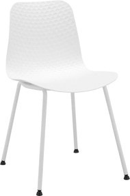 Danish style Jídelní židle Enya (SET 2 ks), plast, bílá