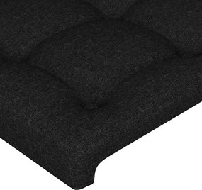 Čelo postele s LED černé 160x5x78/88 cm textil 3122054