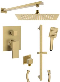 Sapho Sapho, CUBEMIX podomítková sprchová baterie, 2 výstupy, černá mat, CM042GB-02