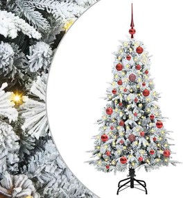 Umělý Skládací Vánoční Strom s stojanem Bílá 150 cm PE a PVC 3397471