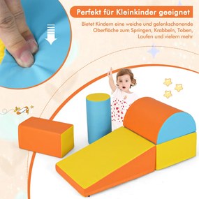 Costway 5 ks. Schaumstoffbausteine Riesenbausteine zum Toben – žlutá + oranžová