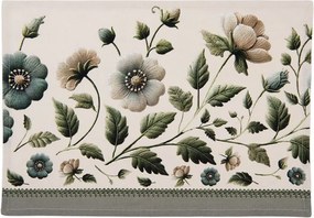 6ks béžové bavlněné prostírání s květy Gently Blooming - 48*35 cm