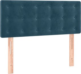Box spring postel s matrací tmavě modrá 90x200 cm samet 3127713