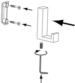 Siro Nábytkový věšák KARA S staročerná