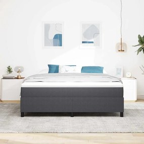 Postel s boxspringem Tmavě šedá a bílá 180 x 200 cm 3337478