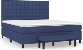 Box spring postel s matrací modrá 160x200 cm textil 3136931