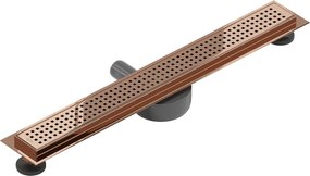 Mexen Flat 360° M08 otočný liniový odtok 50 cm, růžové zlato - 1625050-40