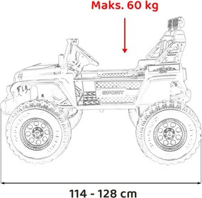 Elektrické autíčko Extreme Sport 4x4 bílé