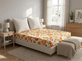 Prostěradlo z mikrovlákna AUTUMN PUMPKINS barevné 180x200 cm
