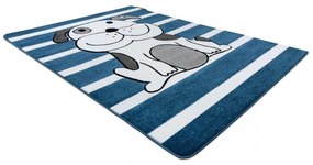 Dywany Łuszczów, Dětský kusový koberec Petit Puppy blue, 160x220, modrá, dětský pokoj