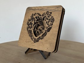 "Srdce" lampa 19x19cm provedení povrchu: dub světlý