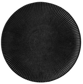 Černý talíř z kameniny Bloomingville Neri, ø 23 cm