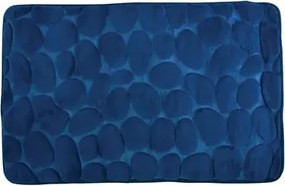 MSV PEBBLES koupelnová předložka 40 x 60 cm tmavě modrá / polyester, P