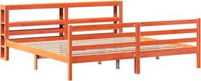 Postel bez matrace voskově hnědá 200 x 200 cm masivní borovice 3305848