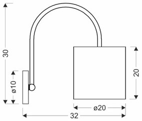 Nástěnná lampa ATLANTA 1xE27/40W/230V bílá