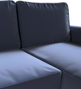 Potah na pohovku IKEA Backabro rozkládací se šezlongem barva tmavě modrá látka sametová
