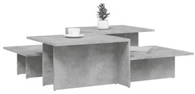 Konferenční stolky 2 ks betonově šedé kompozitní dřevo - Default Title