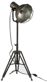 Stojací lampa kulatá v kovově šedé barvě - 35*30*93 cm