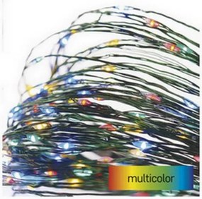 Vánoční osvětlení EMOS D3AM03 ZY1920T 150LED nano řetěz zelený 15m multicolor s časovačem
