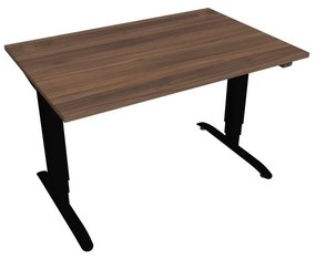 Elektr. nastavitelný stůl 120x80 - HOBIS MOTION MS 3 1200 Dekor stolové desky: ořech, Barva kovové podnože: černá