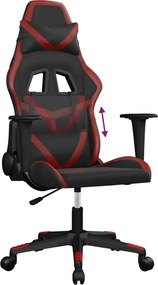vidaXL Herní židle umělá kůže [3143672] Barva: Černá a vínová