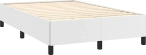 Box spring postel s matrací a LED bílá 120 x 190 cm umělá kůže 3270294