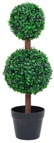 Umělý zimostráz ve tvaru koule s květináčem zelený 60 cm