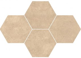 Stargres Dlažba Qubus Beige Mosaic Hexagon 40,8x28,3 - 151310