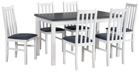 Drewmix Jídelní stůl ALBA 2 + doprava zdarma deska stolu bílá, nohy stolu grafit