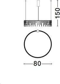 Závěsné LED svítidlo NOVA LUCE STELLAR 31W 3000K 9186976 stmívatelné Triac
