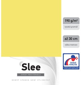 Slee jersey prostěradlo - tmavě žlutá Rozměr: 90 x 200 cm
