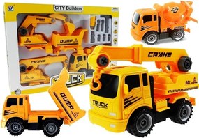 LEAN Toys Sada vozidel na šroubování – betonová míchačka a sklápěč