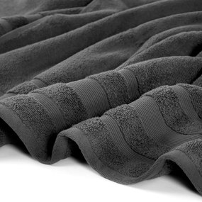 Goldea hebký ručník z organické bavlny - tmavě šedý 30 x 50 cm