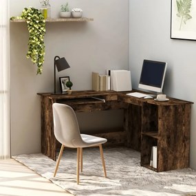 vidaXL Rohový psací stůl 120 x 140 x 75 cm dřevotříska [800750] Barva: hnědý dub