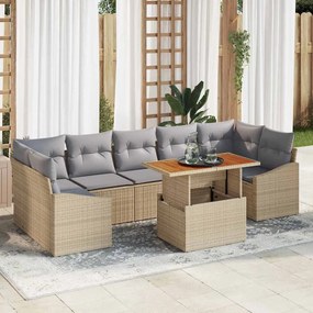 Sada zahradních pohovek 8 ks Beige a šedá 3349804