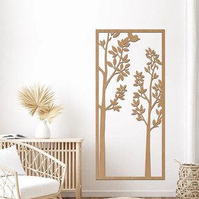 dřevo života Dřevěná dekorace strom LONG Rozměry (cm): 62x120, Barevný vzor: Bílá