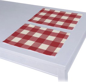 Prostírání 2 kusy podle látek barva červená látka vzorované