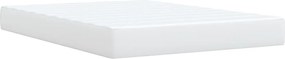 Box spring postel s matrací bílá 160x200 cm umělá kůže 3290729