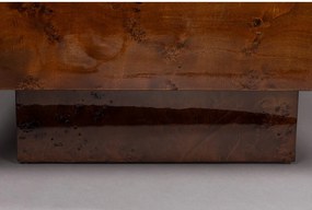 Konferenční stolek v dekoru ořechu v tmavě přírodní barvě 90x90 cm Quinn – Dutchbone