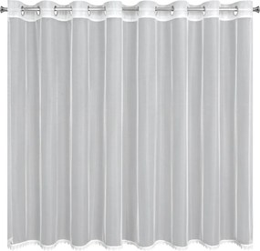 ZÁCLONA NA KROUŽCÍCH MAYA 300X145 CM BÍLÁ