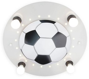 Stropní světlo Fotbal, 4 zdroje, stříbro-bílá