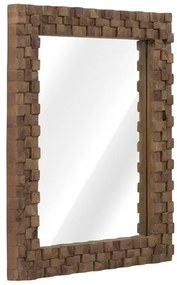 Designové nástěnné zrcadlo s dřevěným rámem Sakari akácie mango 75cm