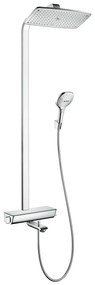 Hansgrohe Raindance Select E - Sprchová souprava Showerpipe 360 ​​1jet k vaně, bílá / chrom 27113400