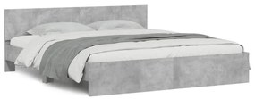 vidaXL Rám postele s čelem betonově šedý 160 x 200 cm