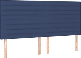 Box spring postel s matrací modrá 200x200 cm textil 3137267
