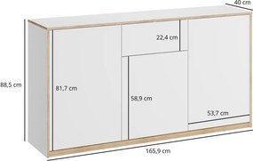 Komoda 3d1s bílá Complex