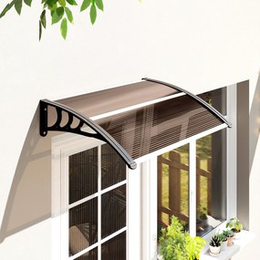 Stříška na přední dveře Stříška na přední dveře 75 x 100 cm Stříška z polykarbonátu hnědá