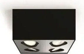 Philips Box 4x4.5W černá / LED stropní bodové svítidlo / 2000lm / 2200