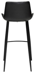 Černá barová židle z imitace kůže DAN–FORM Denmark Hype, výška 101 cm