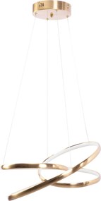 Toolight Toolight, LED závěsné svítidlo 50cm, 32W, G005-CP, zlatá lesklá, OSW-09746